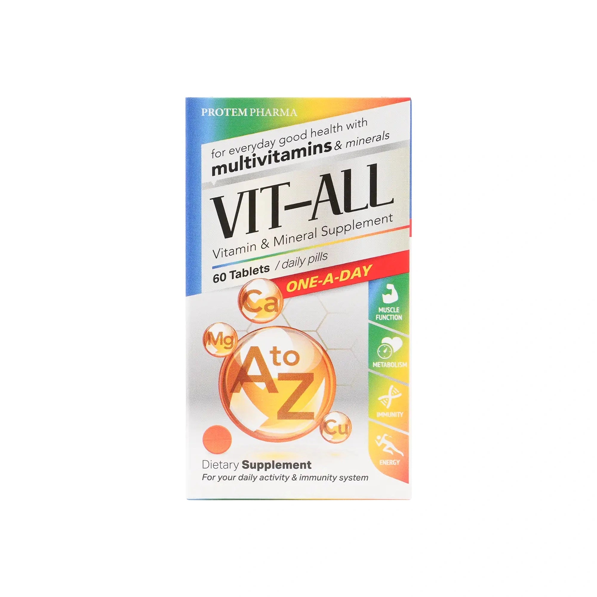 Protem Pharma Vit-All A To Z 60 Tabs – Alsultan Pharmacy
