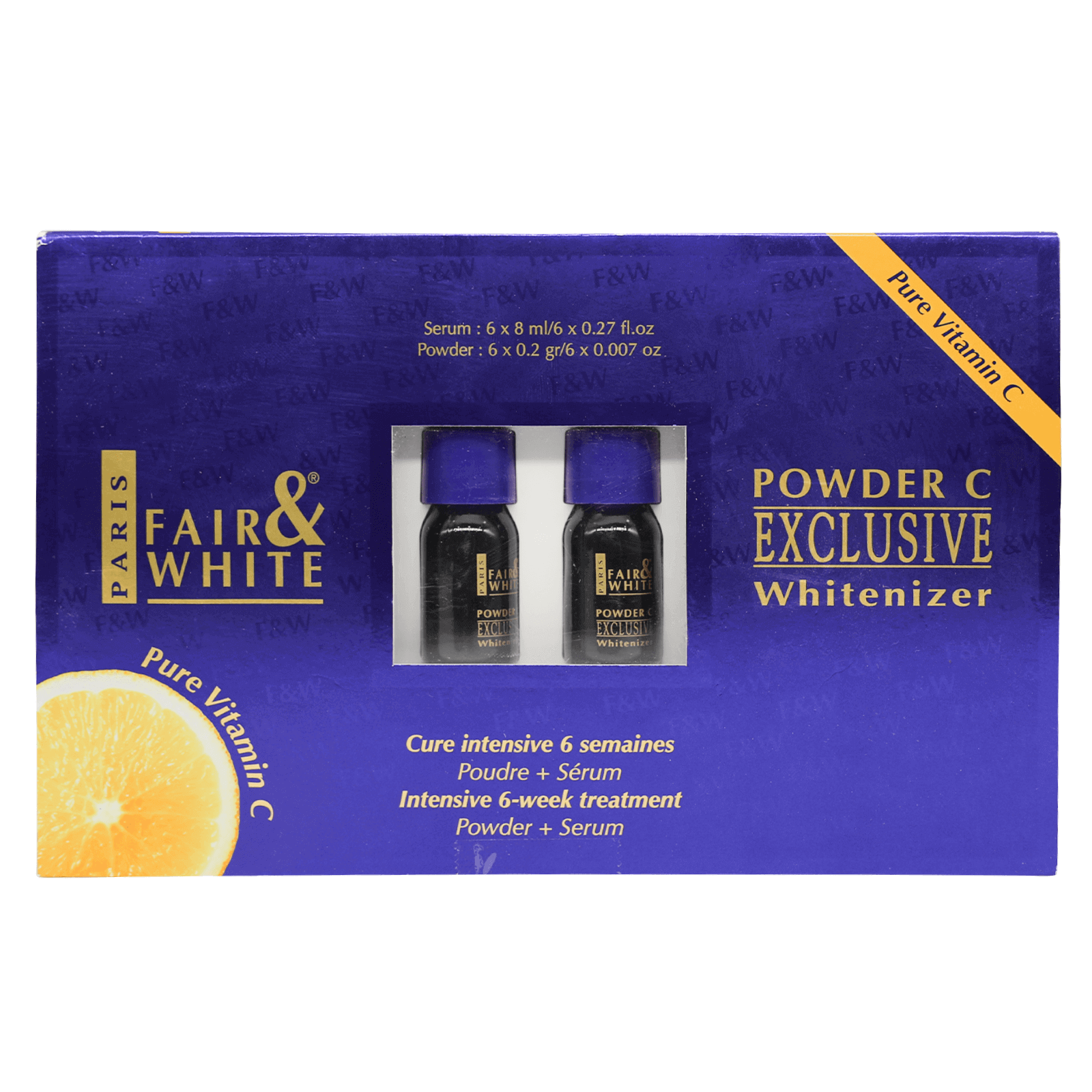 Fair & White Pure Vit. C Powder + Serum 6*8 ml – Alsultan Pharmacy