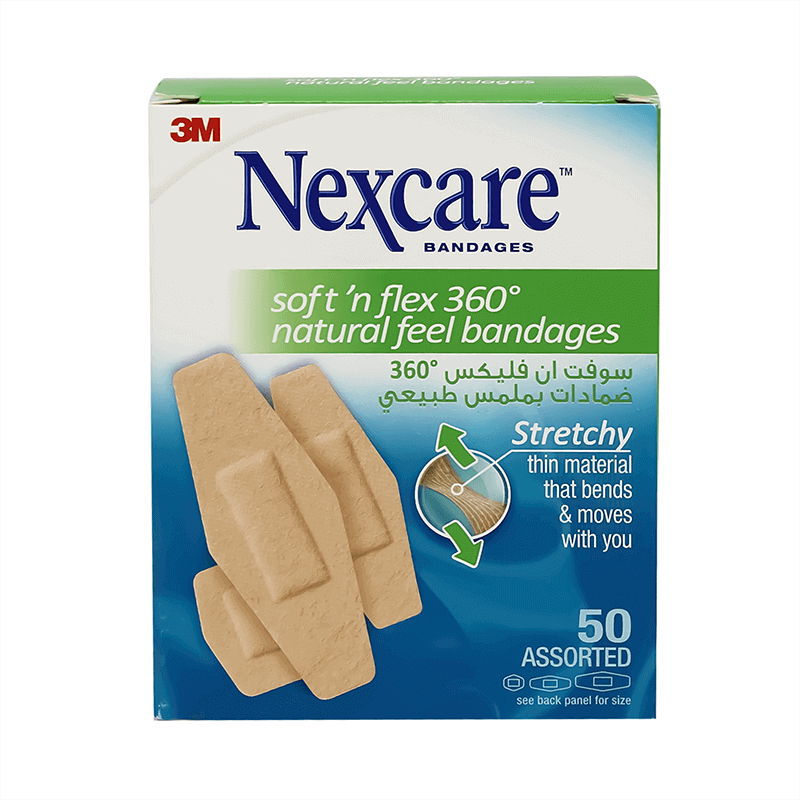 Nexcare Soft N Flex 360 Comfort Bandages Assorted 50'S – Alsultan Pharmacy