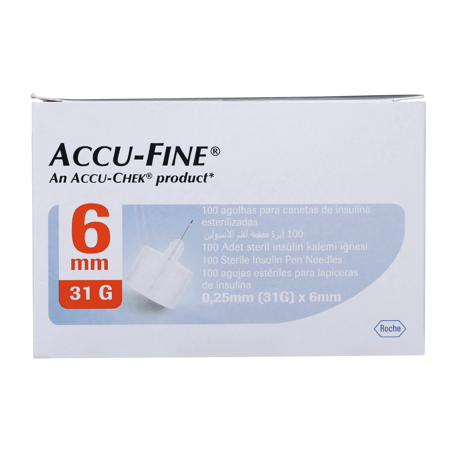 Accu Fine 0.25mm (31G) *6mm 100'S – Alsultan Pharmacy