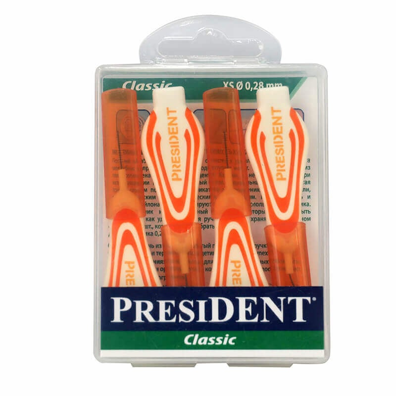 President Classic Interdental Brush XS 0.28 mm 4 Pcs – Alsultan Pharmacy