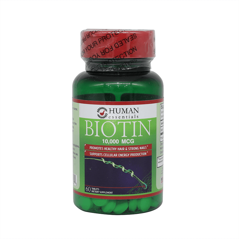 Human Essentials Biotin 10,000 mcg Tabs 60'S – Alsultan Pharmacy