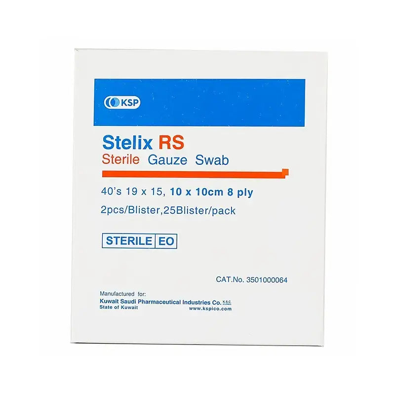 Stelix Sterile Gauze Swab 8Ply 10x10 cm 40'S – Alsultan Pharmacy