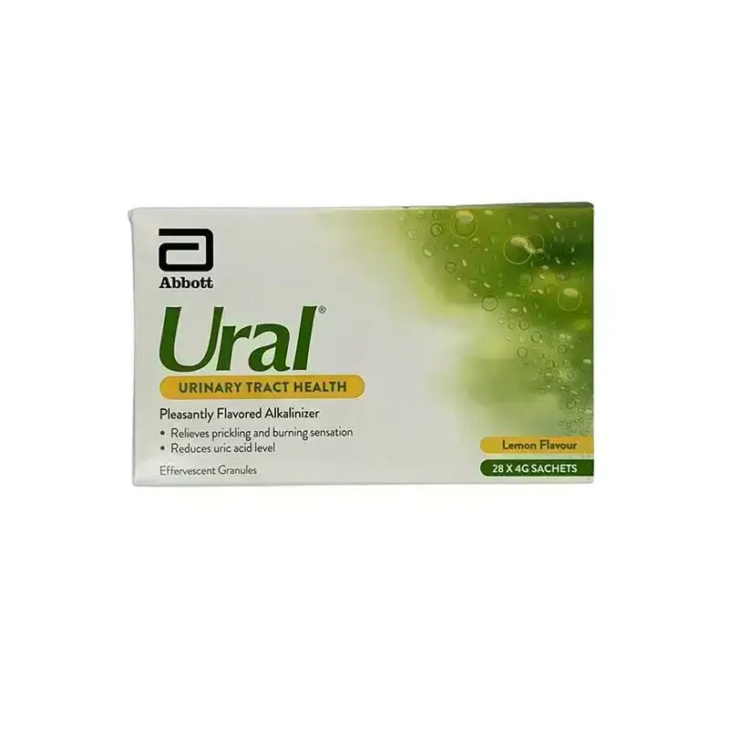 Ural Effervescent Granules Lemon Flavour 28 Sachets For Urinary Tract ...