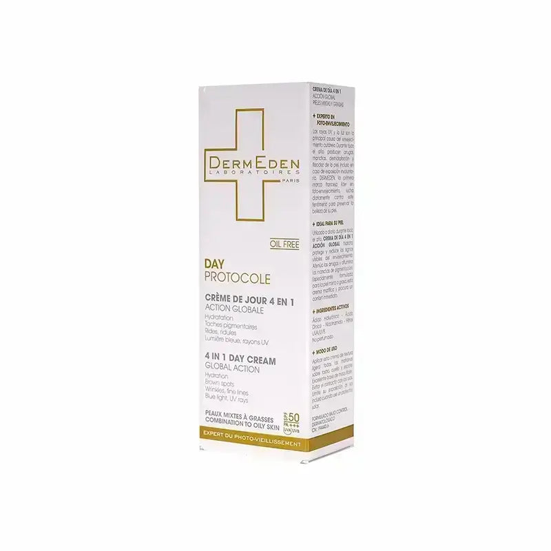 Derm Eden Day Protocole 4 In 1 Day Cream For Comb & Oily Skin 50 ml ...
