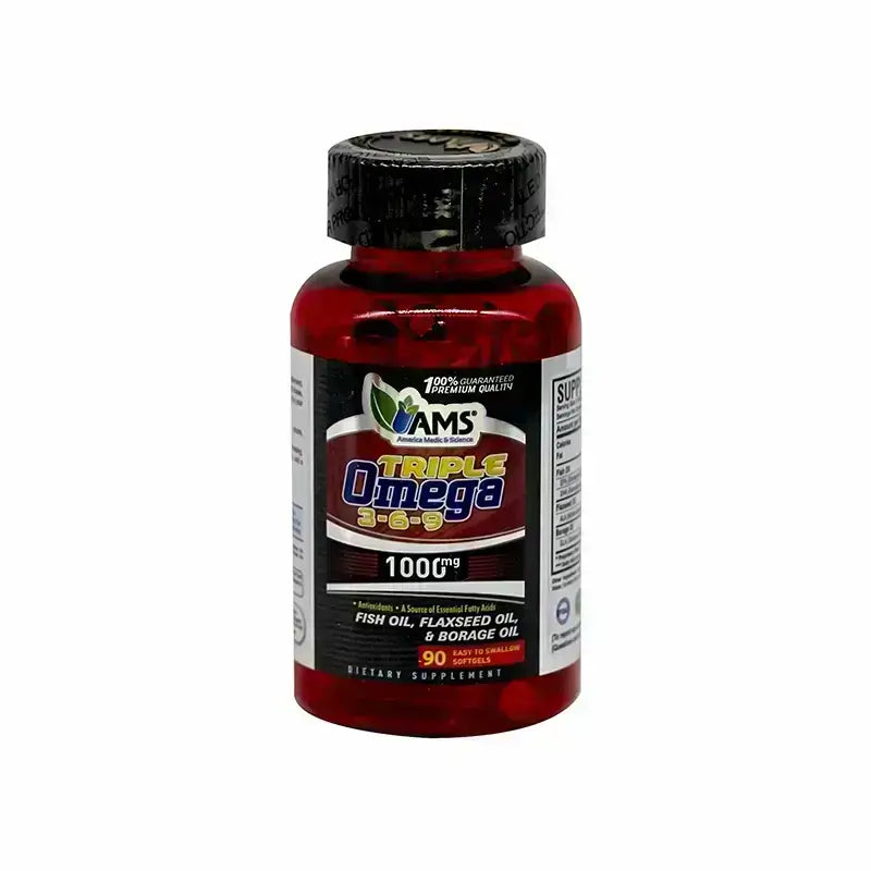 AMS Triple Omega 3-6-9 1000 mg 90 Softgels – Alsultan Pharmacy