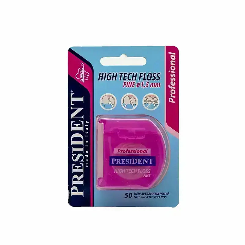 President Professional High Tech Fine Floss 1.5 mm 50 m – Alsultan Pharmacy