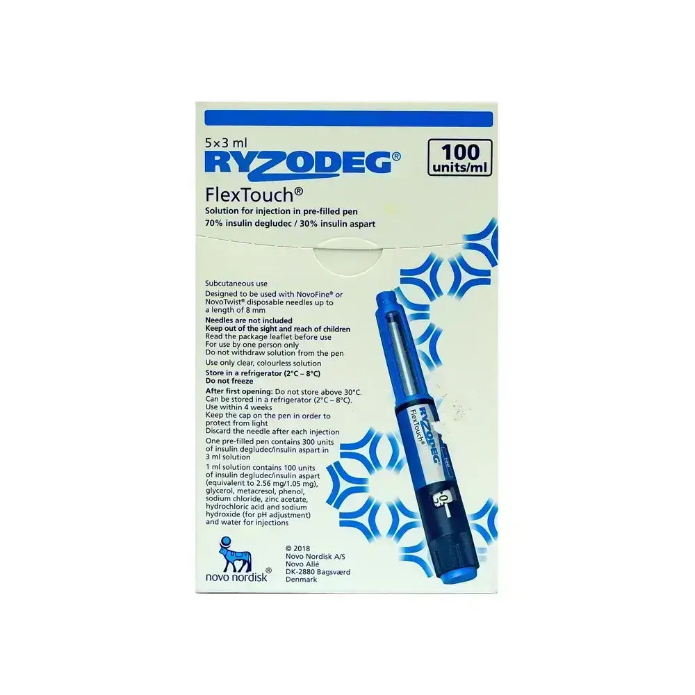 Ryzodeg 100 IU/ml Flextouch Pen 5x3 ml – Alsultan Pharmacy