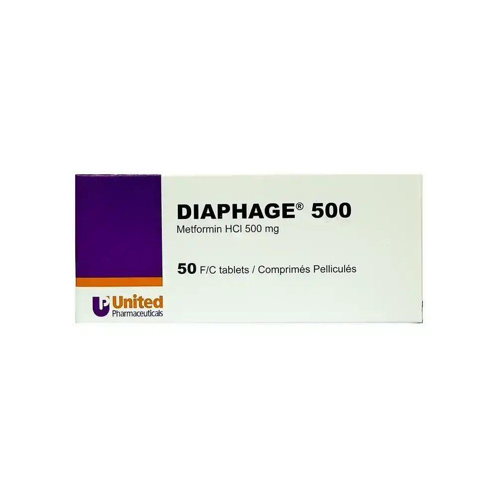 Diaphage 500 mg 50 F\C Tabs – Alsultan Pharmacy