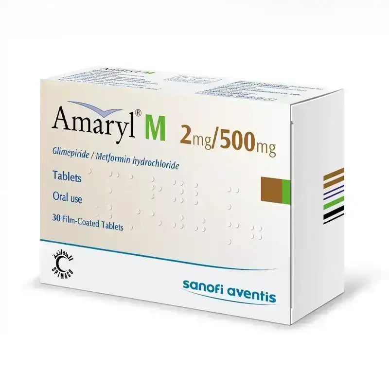 Amaryl M 2/500mg 30 Tablets – Alsultan Pharmacy