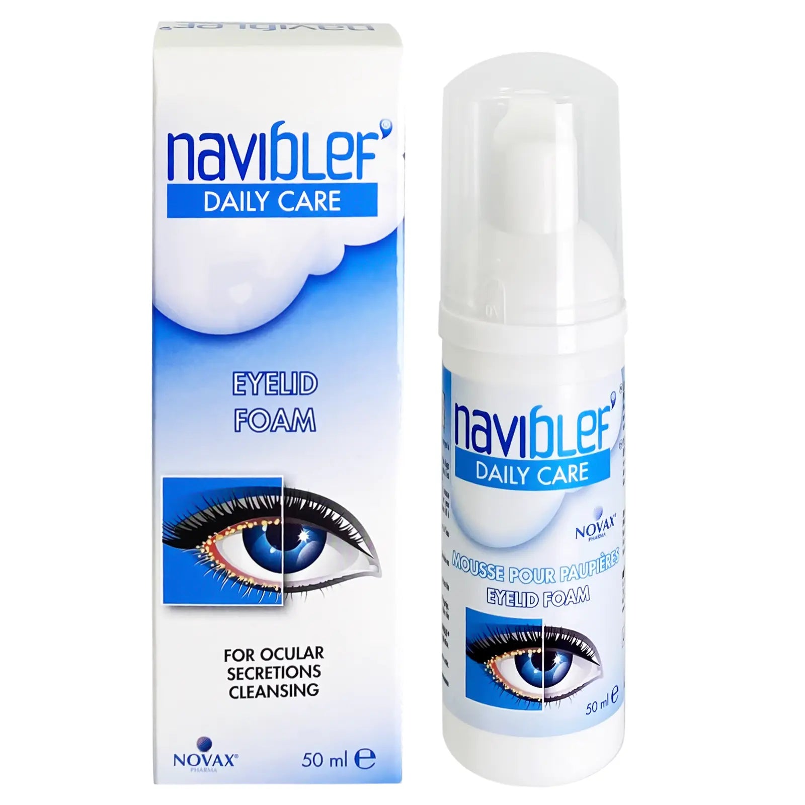 Navi Blef Eyelid Foam 50ml 120 for eyelid cleansing – Alsultan Pharmacy