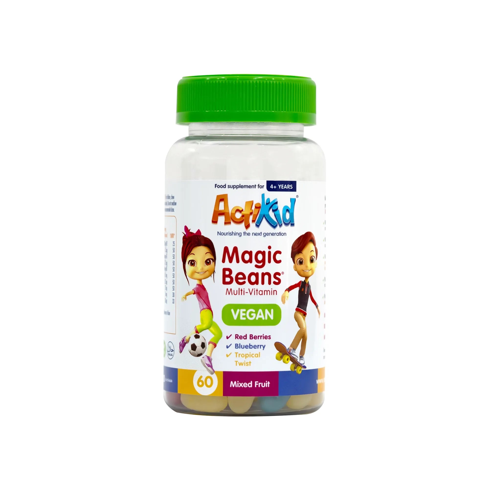 ActiKid Magic Beans Multi Vitamin - Mixed Fruit Flavor 60 Gummies ...